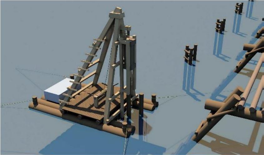 Post Driveability Study for Caesar's Rhine Bridge 55 B.C.